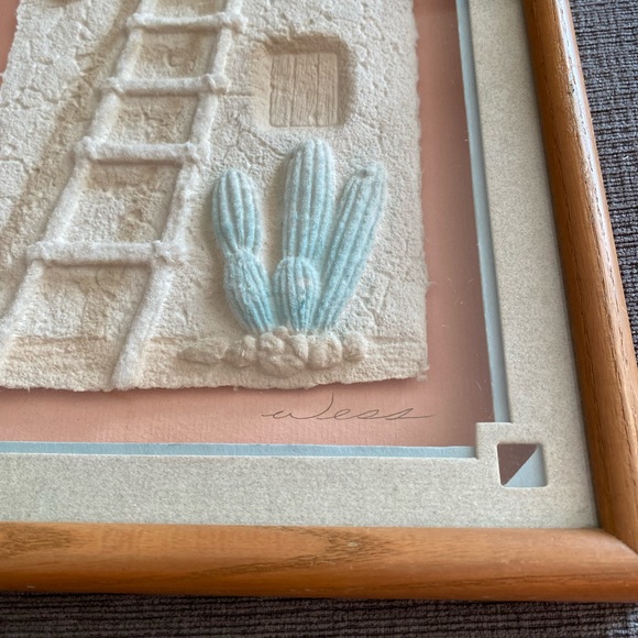 Vintage | Art | Vintage Wess Signed Framed Shadow Box Southwest Pueblo ...